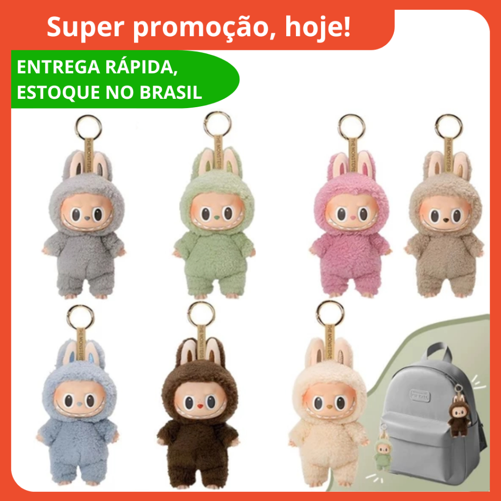 Chaveiro Labubu Pop 3D Feminino Colecionável Fofo Estilo Kpop Cores ...