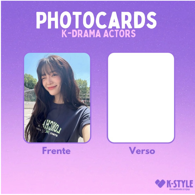 Photocards, Fanmade, Uma Faces, K-DRAMA ACTRESSES, Personalizados (leia ...