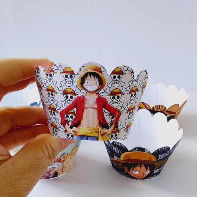 Kit Saia/Wrappers para Cupcake One Piece - Personalizada com 20, 30, 40 ...