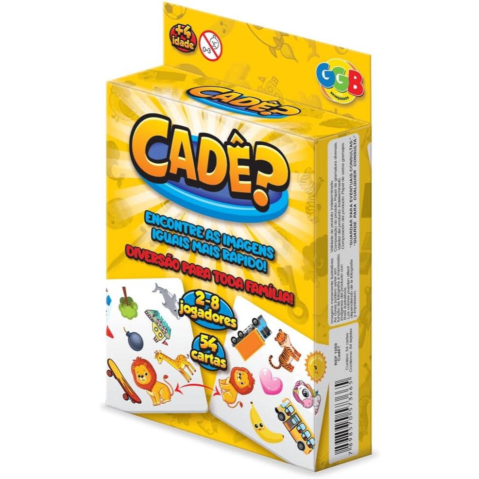 Jogo de Cartas CADÊ? 54 CARTAS + 2 CARTAS EXPLICATIVAS - ORIGINAL | Shopee Brasil