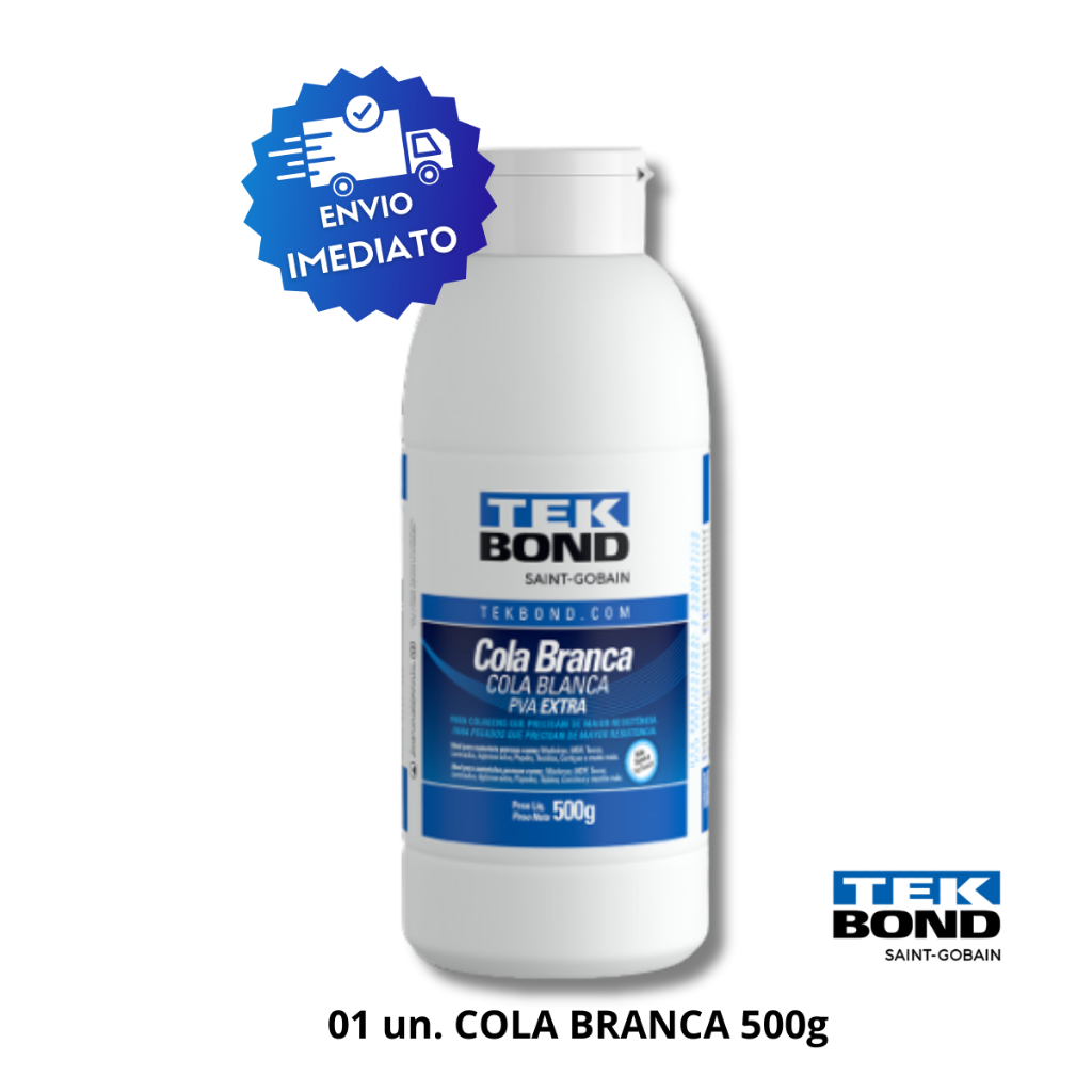 Cola Branca Extra PVC Multiuso Artesanato Escolar Profissional 500g ...