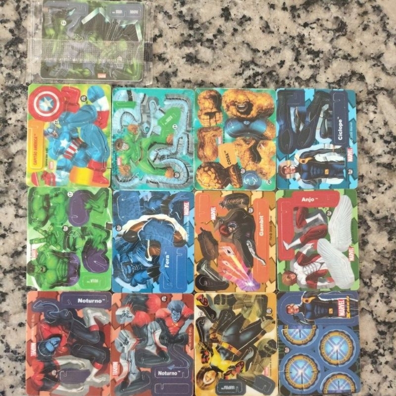 kit 13 cards 3D marvel Originais + brinde | Shopee Brasil
