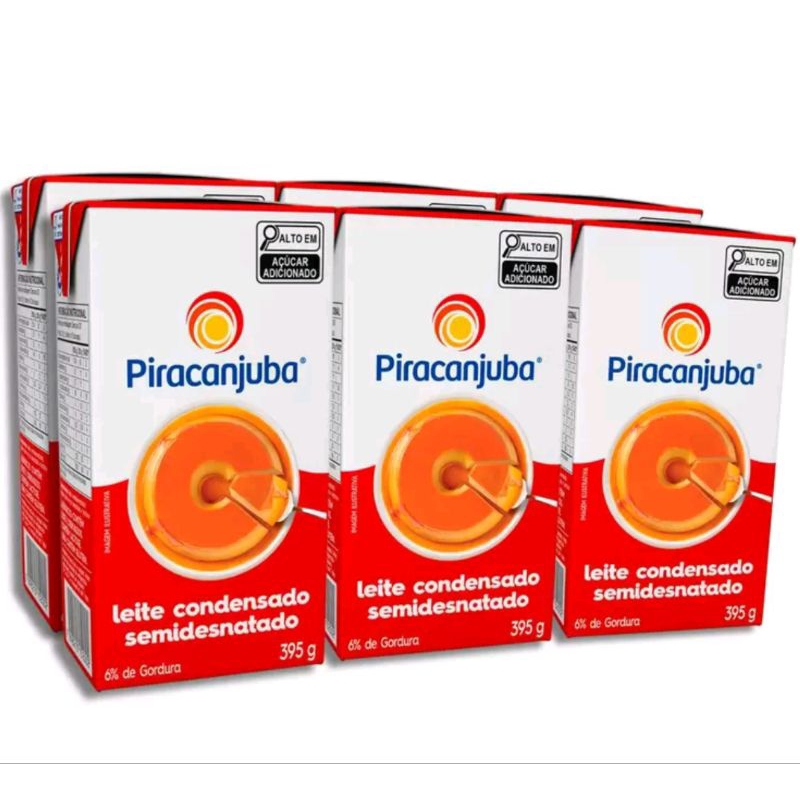 kit 6 cx leite condensado Piracanjuba 395g | Shopee Brasil