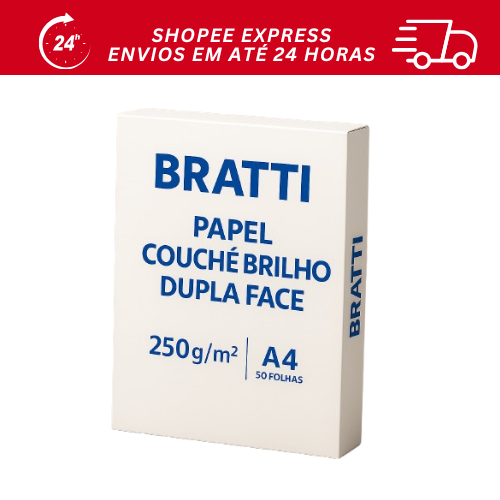 Papel Couchê Brilho Dupla Face 250g A4 Com 50/100/250 Folhas | Shopee ...