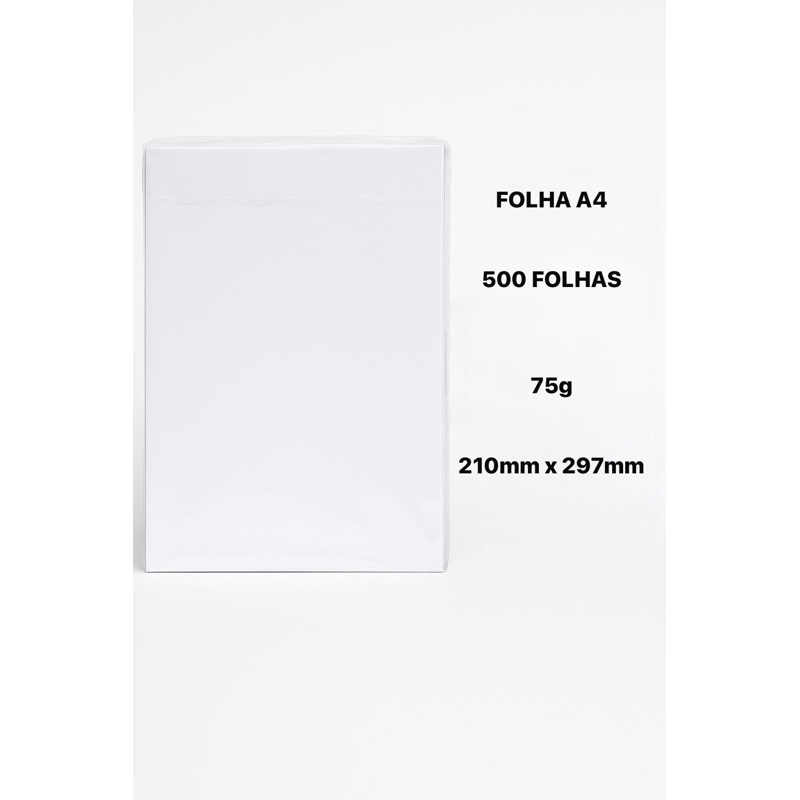 Papel Sulfite A4 75g - 500 Folhas - Premium | Shopee Brasil