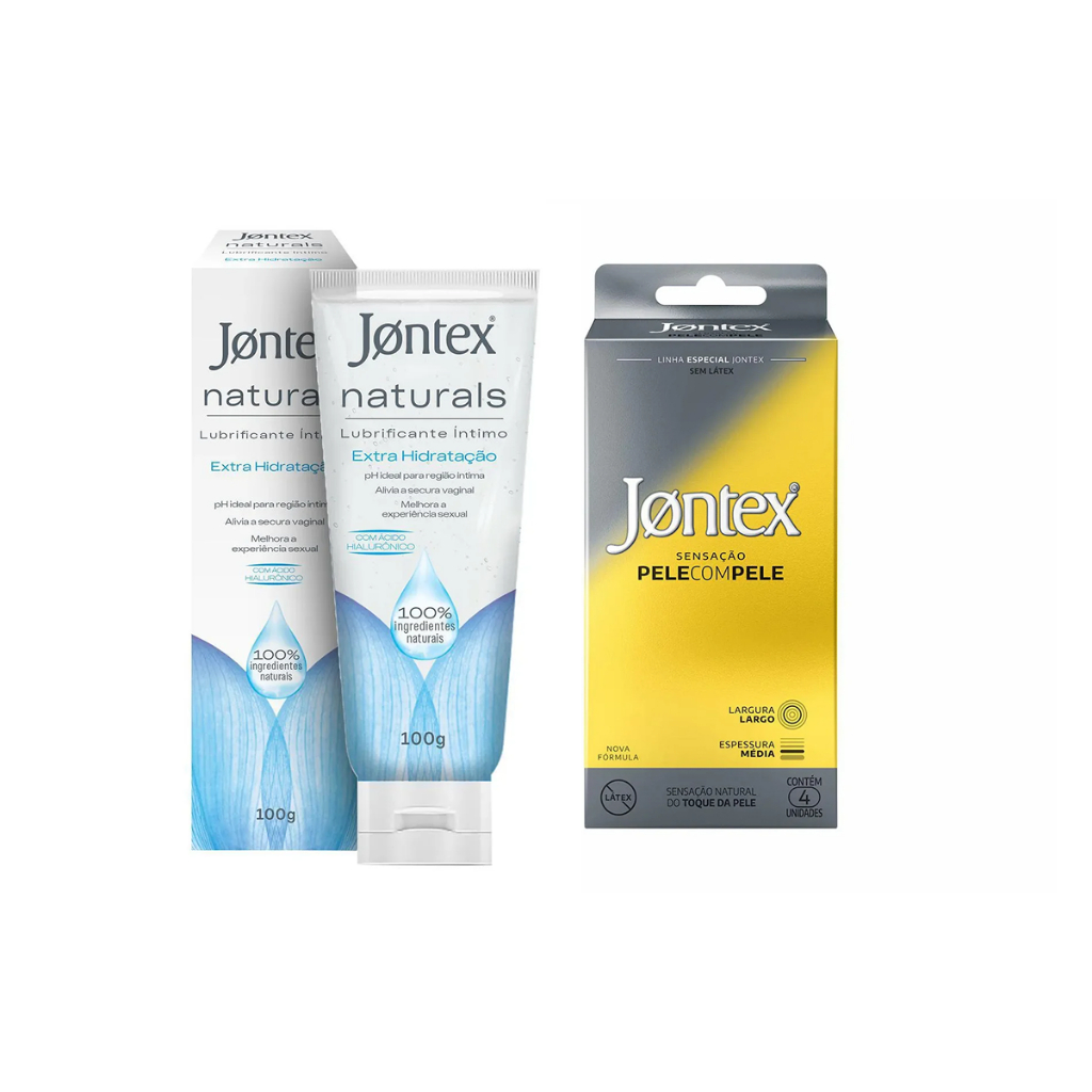 Kit Preservativo Jontex Sensação Pele com Pele c/4 + Lubrificante ...