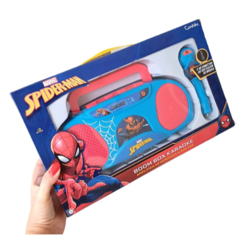 Boombox Karaoke Infantil SPIDER-MAN - Candide | Shopee Brasil