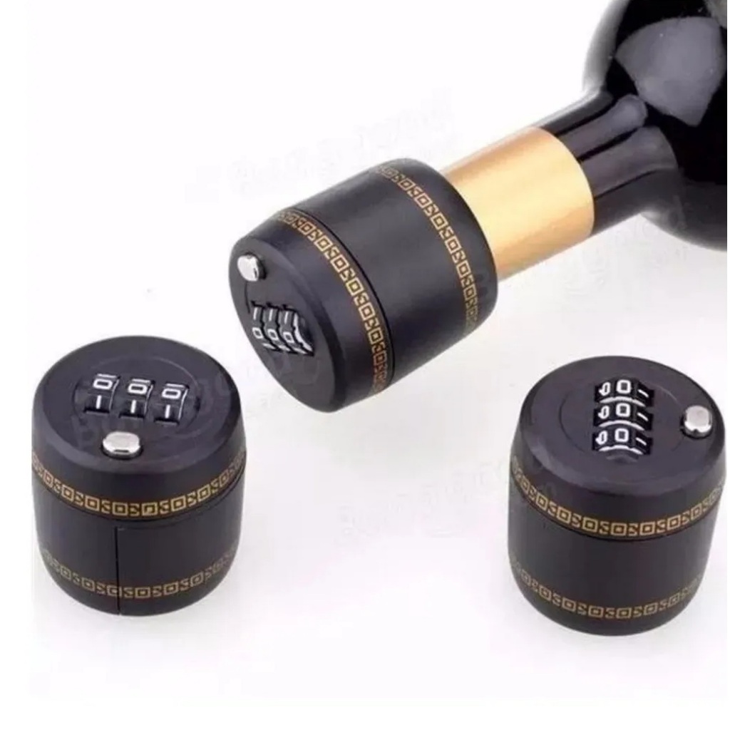 Cadeado De Garrafa Bebidas Senha Trava Segredo | Shopee Brasil