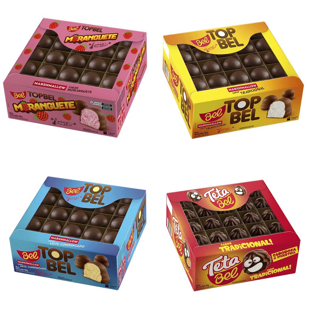 Top Bel / Teta de Nega / Dan Top - Todos Os Sabores - 50 unidades ...