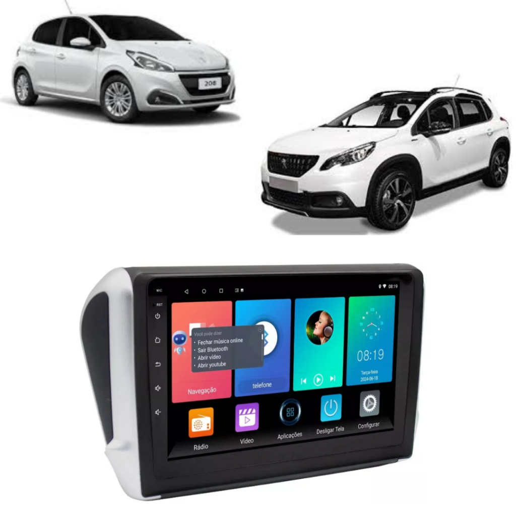Multimidia Peugeot 208 2008 9 Polegadas 4G Android Carplay OCTACORE 4/64gb | Shopee Brasil