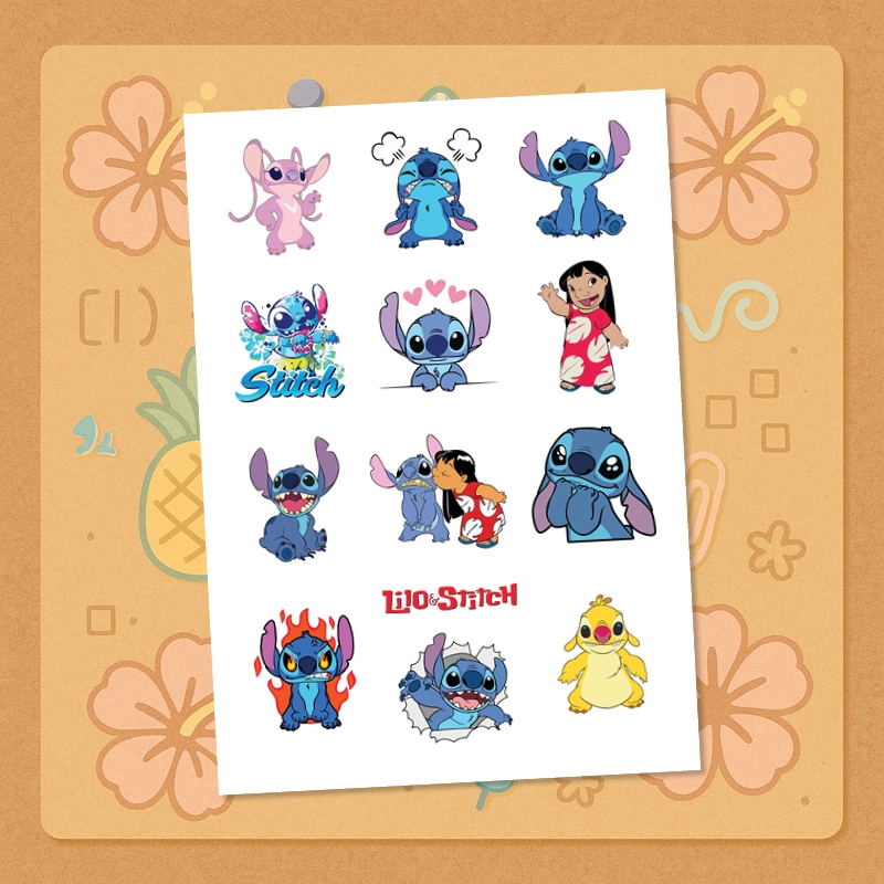 Lilo e Stitch Kit Cartela Adesiva Figuras Recortadas | Shopee Brasil