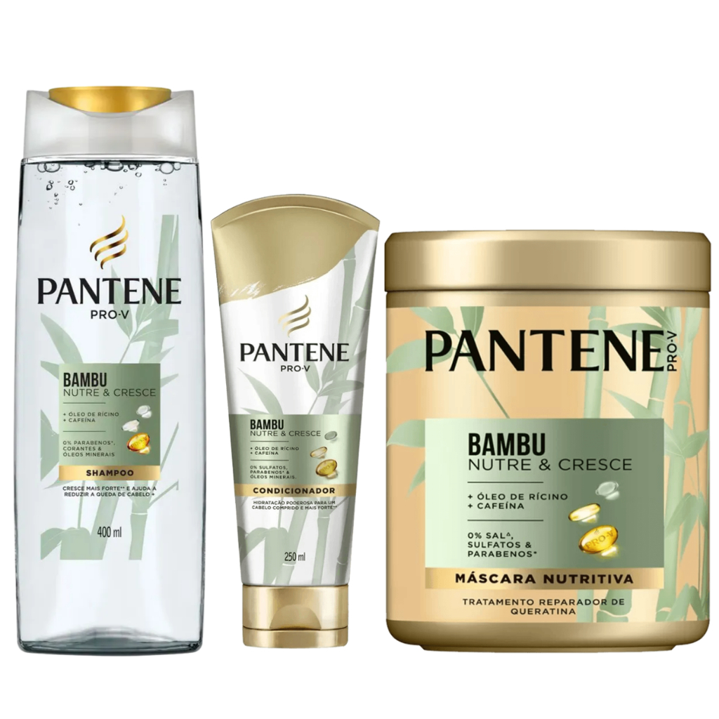 Kit Pantene Bambu Nutre & Cresce (3 itens) | Shopee Brasil