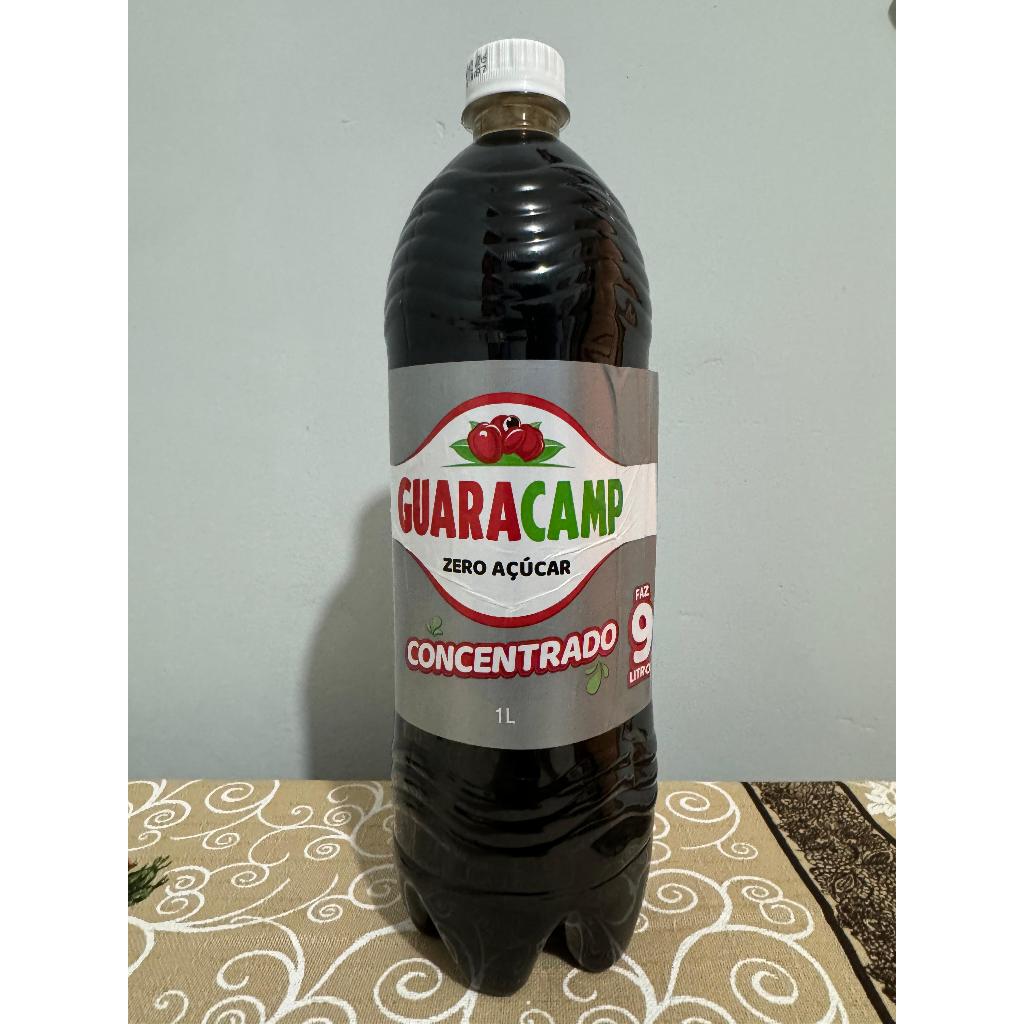Xarope Concentrado Guaraná Zero Açúcar Guaracamp - 1litro | Shopee Brasil