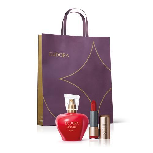 Presente Kiss Me Deo Col Bitoca + Soul Batom Mate Vermelho | Shopee Brasil