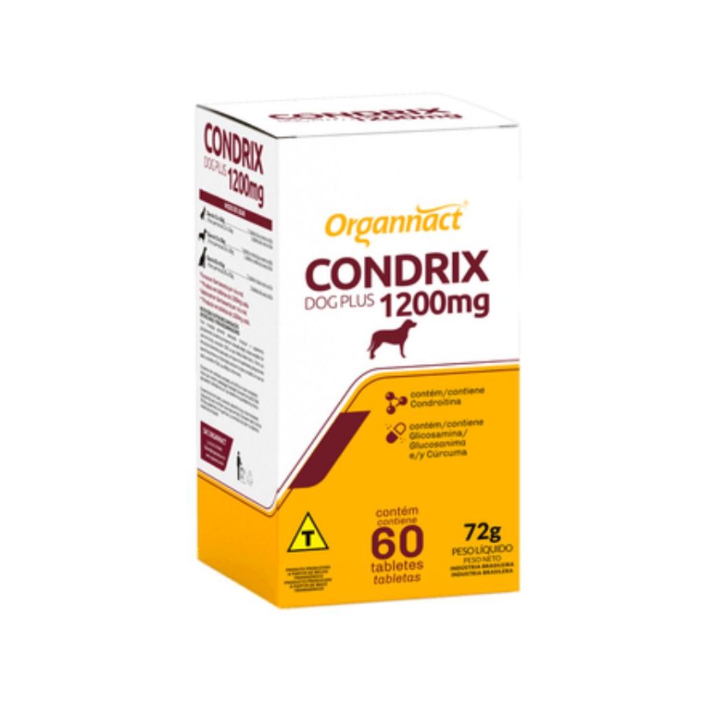 Condrix Dog Plus Tabs 1200 mg 60 Comprimidos Vitamina Articulacao e ...