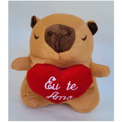 Capivara de Pelúcia com Coração Fofa para Presente | Shopee Brasil