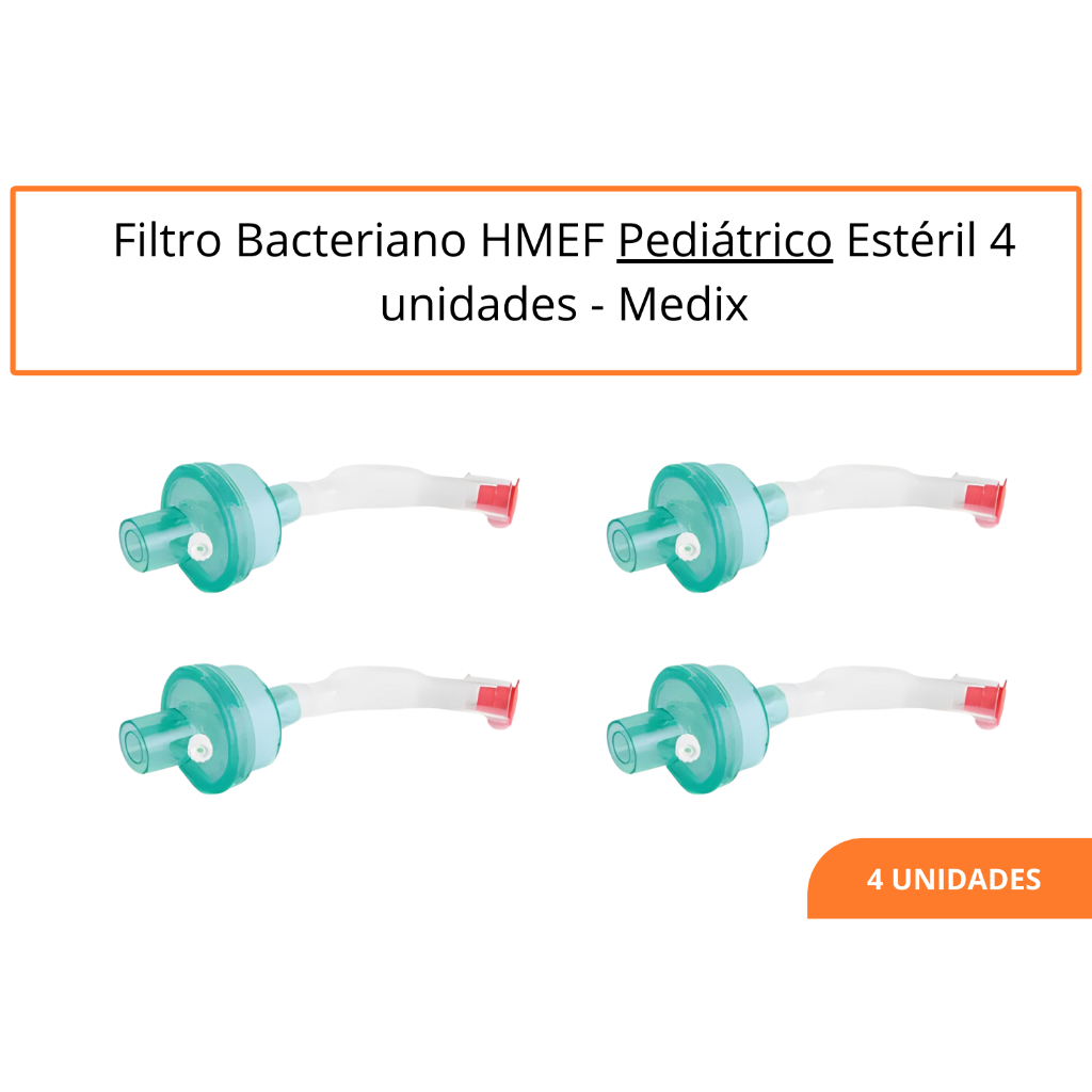 Filtro Bacteriano HMEF Pediátrico Estéril 4 unidades - Medix | Shopee ...