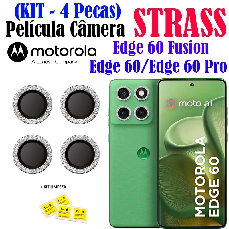 Kit (4 Pecass)Película Câmera Strass Edge 60/Edge 60 Pro/Edge 60 Fusion ...