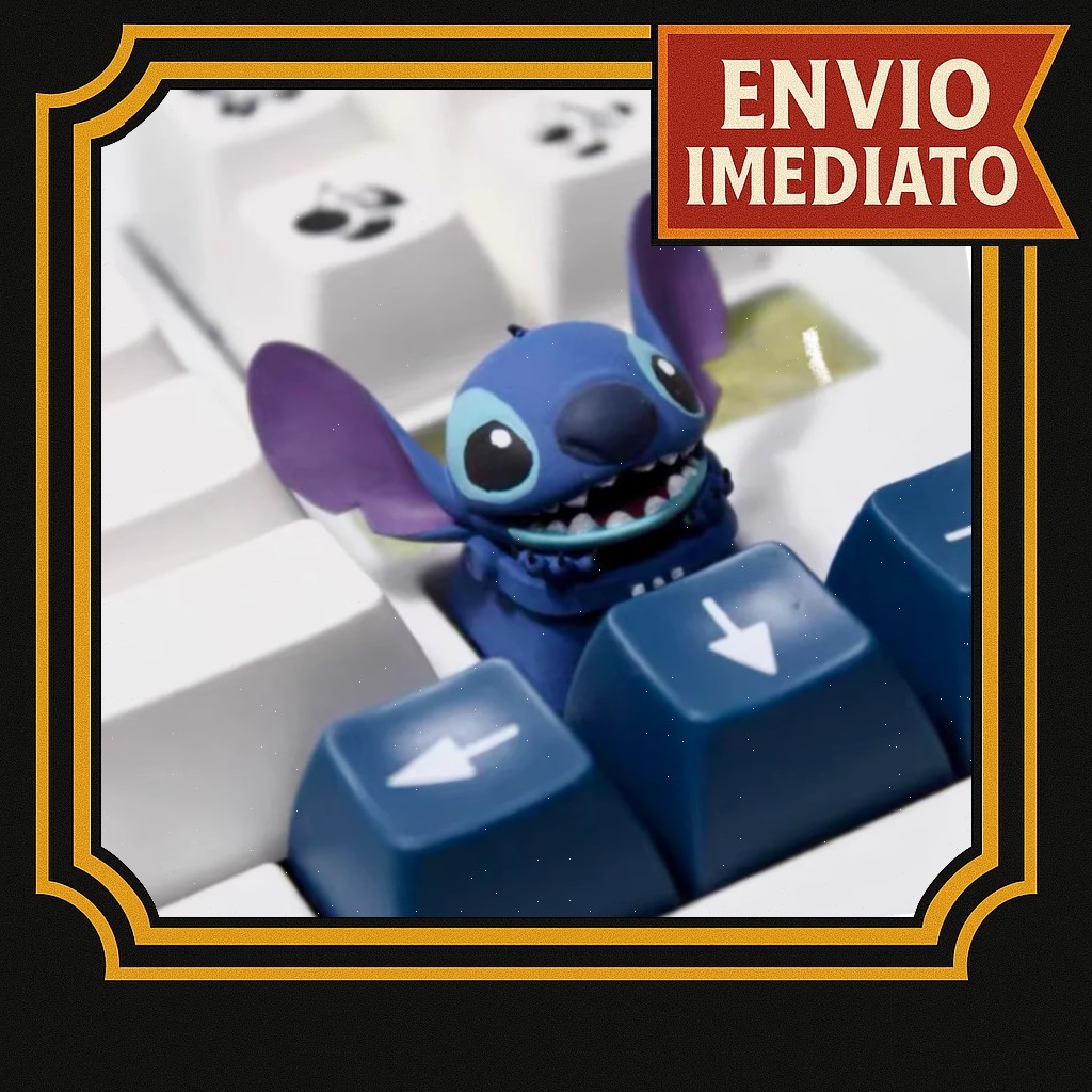 Keycaps personalizadas anime Lilo e Stitch - Stitch Tecla artesanal ...