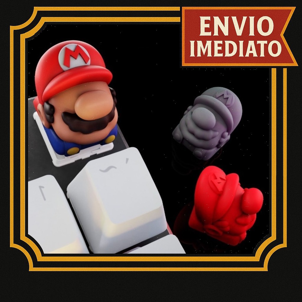 Keycap Mario Bros Tecla de teclado mecânico setup PC personalizado ...