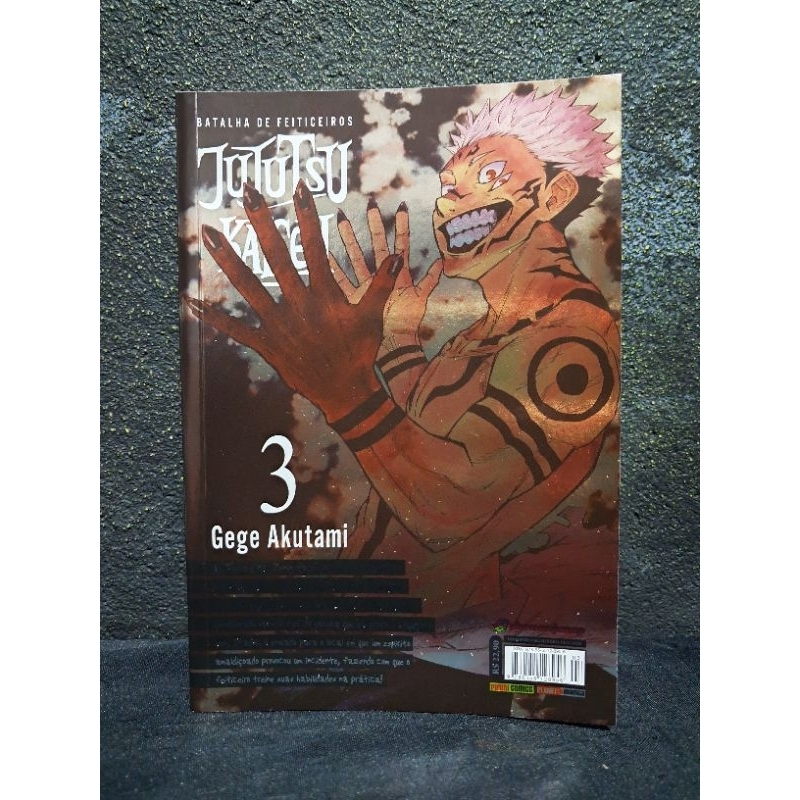 Mangá Jujutsu Kaisen Volume 3 Variante (Vol extremamente raro) ! | Shopee Brasil