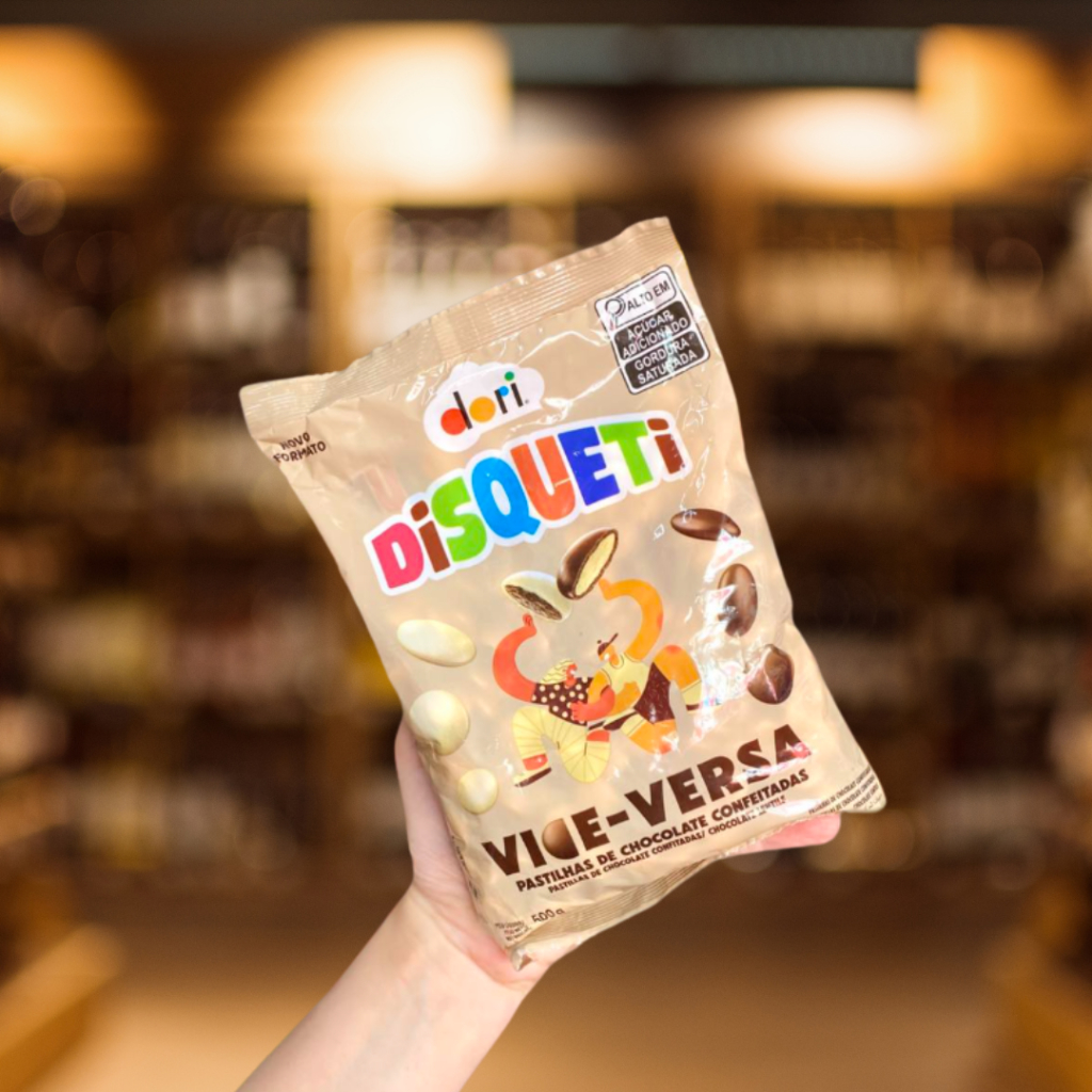 Confeito Disqueti Vice Versa Chocolate branco e preto 500g - Dori ...