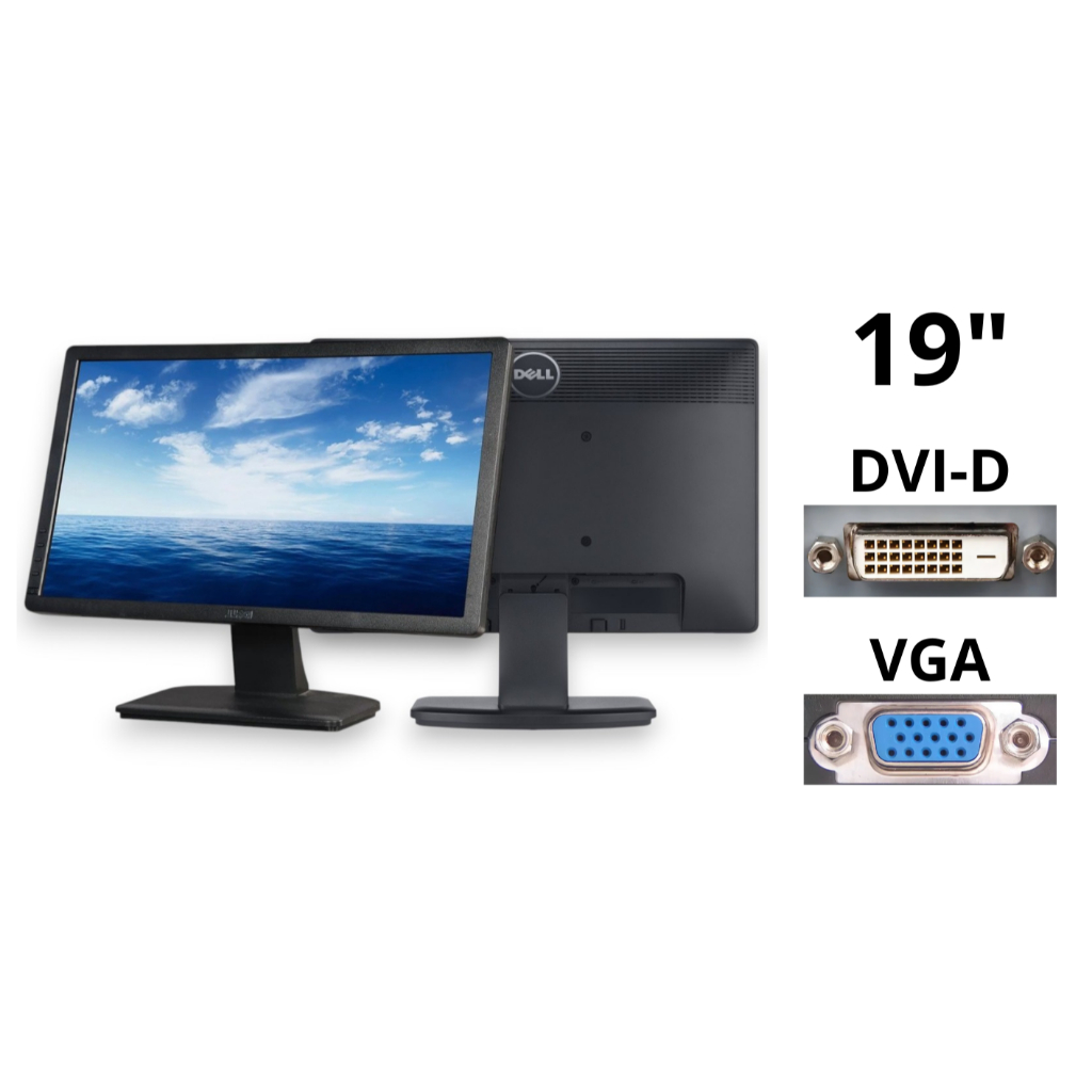 Monitor Dell | E1913C | 1440x900 HD | 19" Polegadas | VGA | DVI | Shopee Brasil