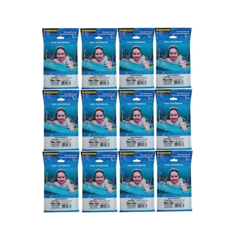 Papel Fotográfico A6 10x15 265g Glossy Masterprint 100 Folhas | Shopee Brasil