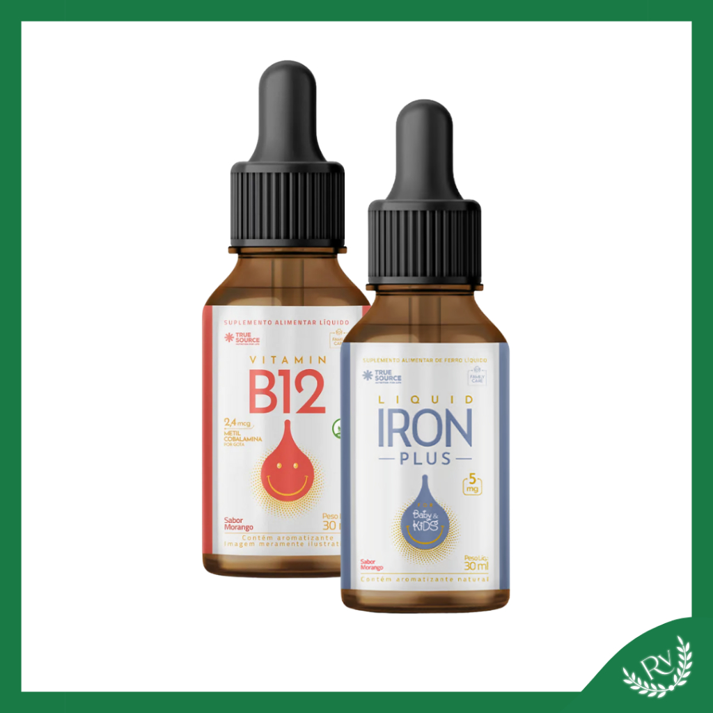 Kit Iron Plus + Vitamin B12 (30ml cada) - True Source | Shopee Brasil