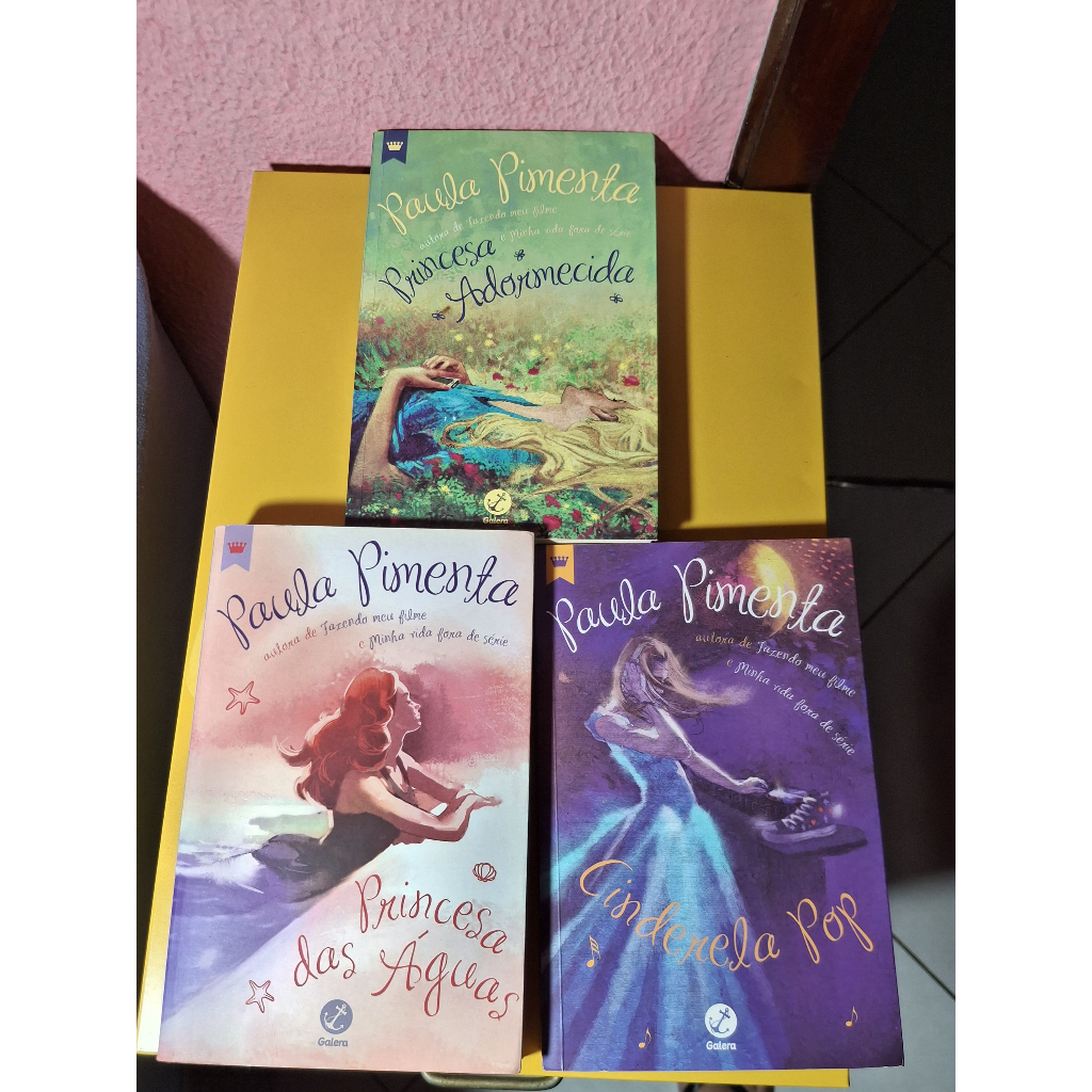 Kit livros Paula Pimenta (Cinderela pop +Princesa adormecida + Princesa ...