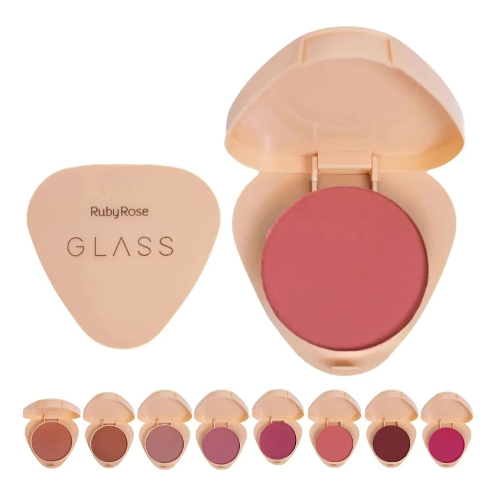 Blush Compacto Glass Ruby Rose Ultrafino Aveludado | Shopee Brasil