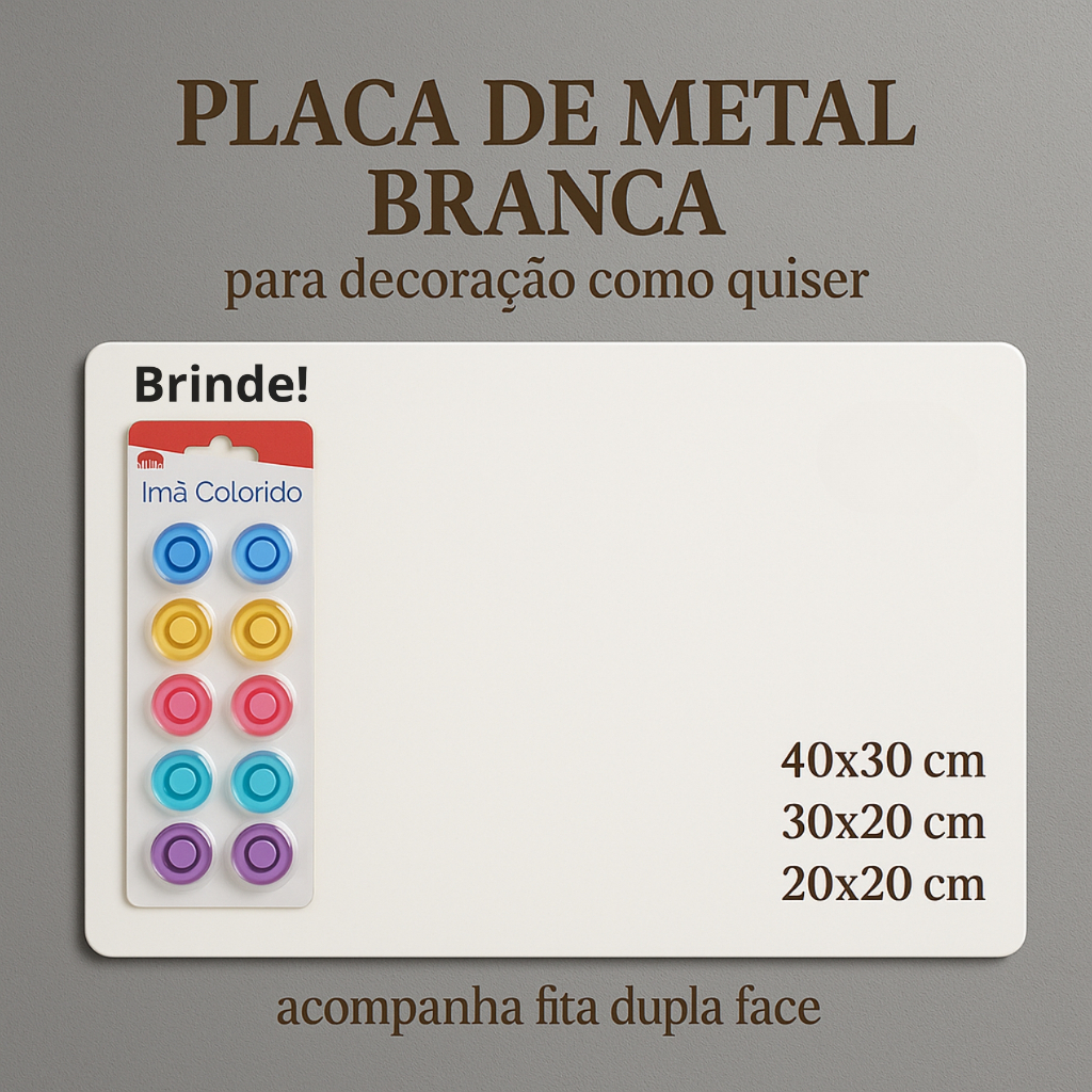 Painel + IMÃS Quadro de Metal Placa Decorativa Desenhos Colantes ...