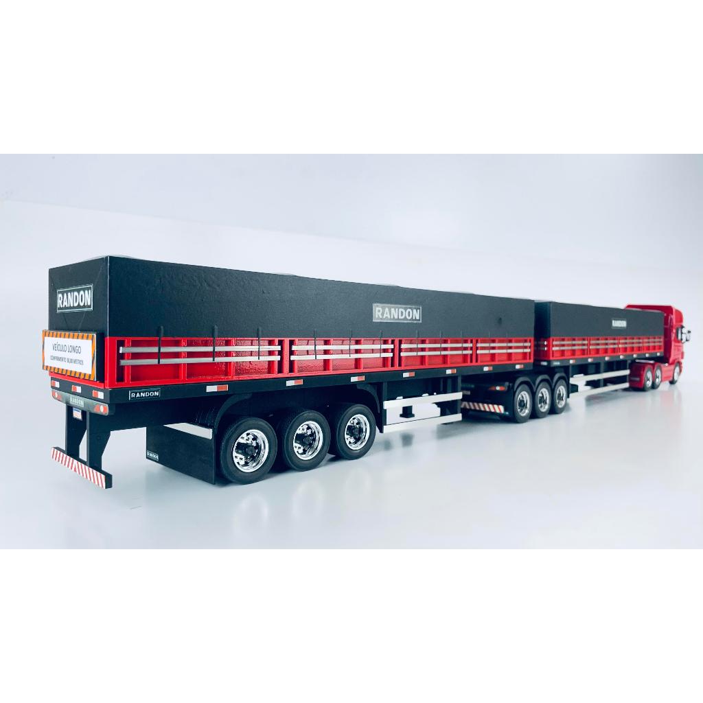 Bitrem Graneleiro 3x3 30 metros Escala 1:32 Para Cavalos Welly ou New ...