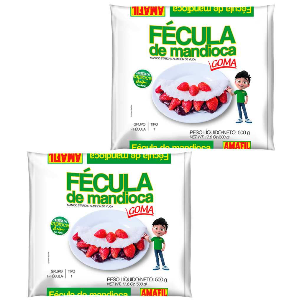 KIT FECULA DE MANDIOCA AMAFIL 500G - 2 Unidades | Shopee Brasil