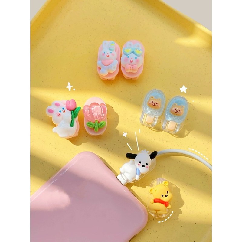 Fofo Protetor de Cabo Animal 3D para Carregador USB Apple/Type C | Shopee Brasil