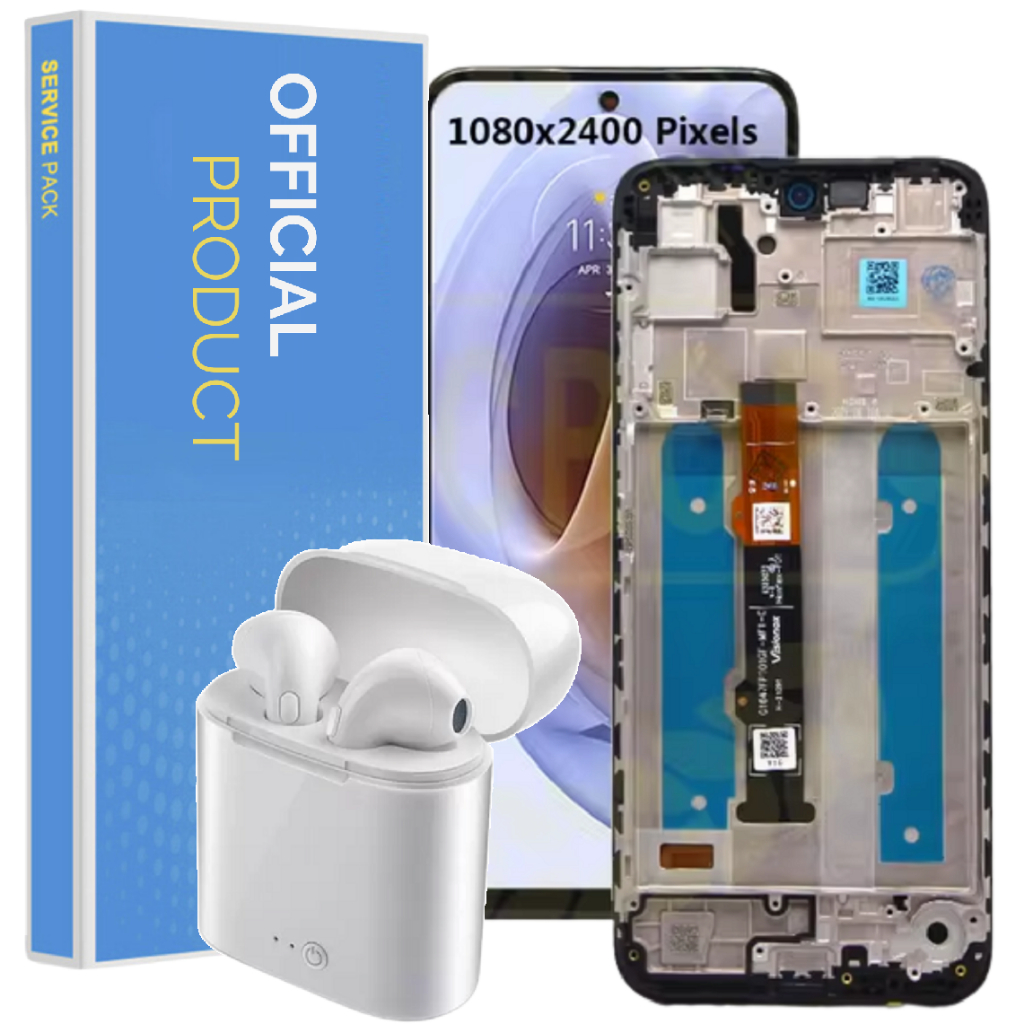 Kit Tela Display Frontal + Fone Compatível Moto G71 XT2169 + Oled Com ...