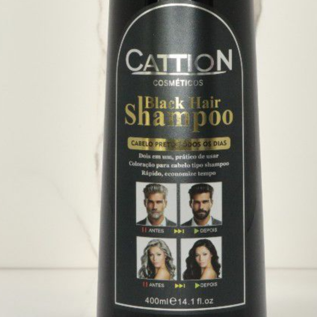 Shampoo Tonalizante Preto 400ml – Ideal para Homens | Cobre Brancos e ...