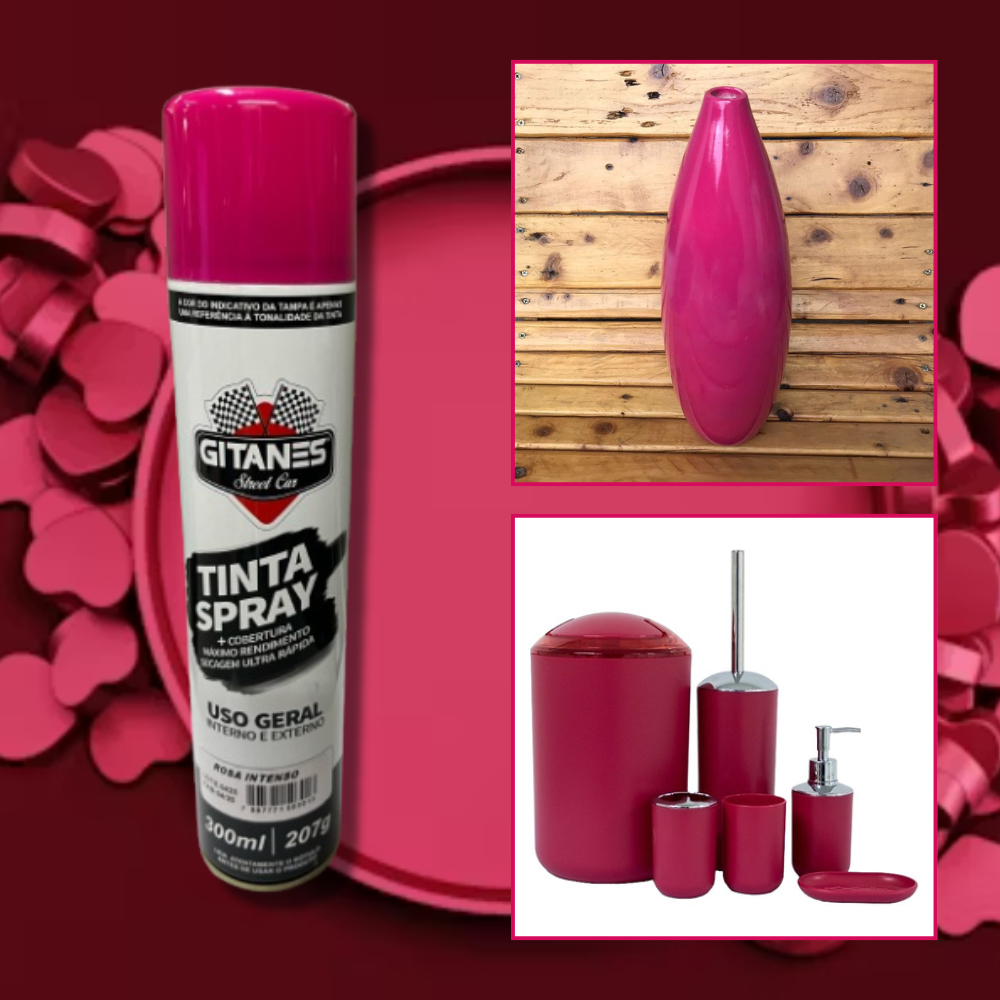 TINTA SPRAY ROSA INTENSO - PRONTA ENTREGA - 300ML GITANES | Shopee Brasil