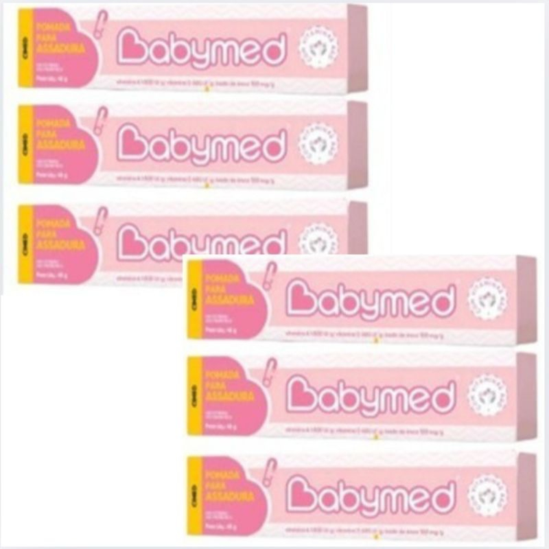 Kit com 6 Pomadas Antiassaduras Babymed Menina 45g Cada - Cimed ...