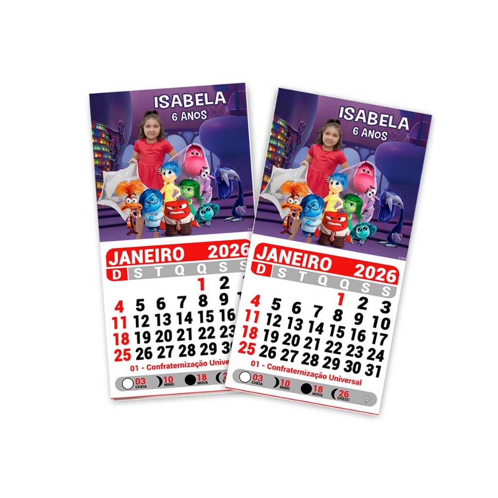 100 Mini Calendários Personalizados 2026 seu tema! | Shopee Brasil