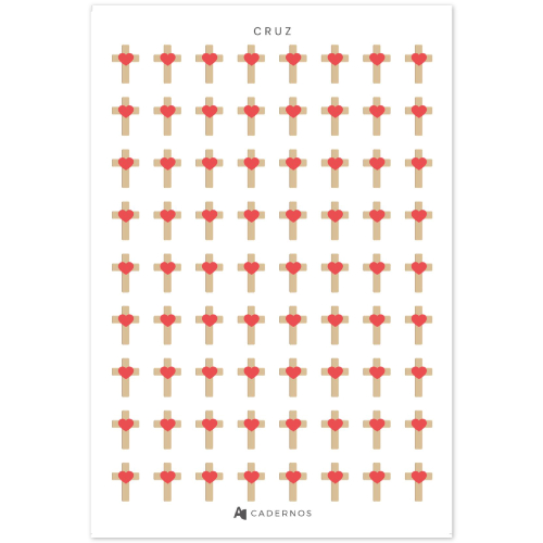 Cartela de Adesivos | Cruz | Shopee Brasil