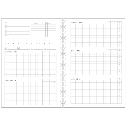 Refil PLANNER DE ESTUDOS 6 MESES Reposicionável P/ Caderno AD 90g/m² Tamanho A5 | Shopee Brasil