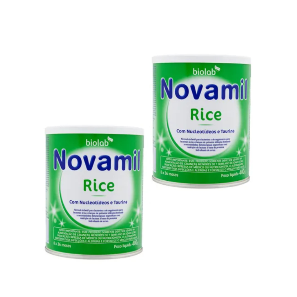 Novamil Rice Fórmula Infantil Em Pó Biolab 400g Kit C/2 | Shopee Brasil