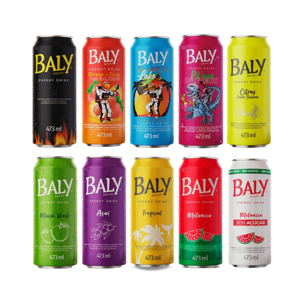Energetico Baly 473ml Varios Sabores Energy Drink Com e Sem Açucar ...