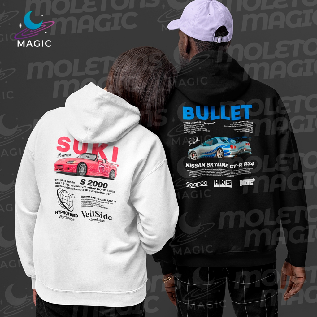 Moletom Kit Casal Skyline Bullet and Suki what’s up, bullet? (Preto e ...