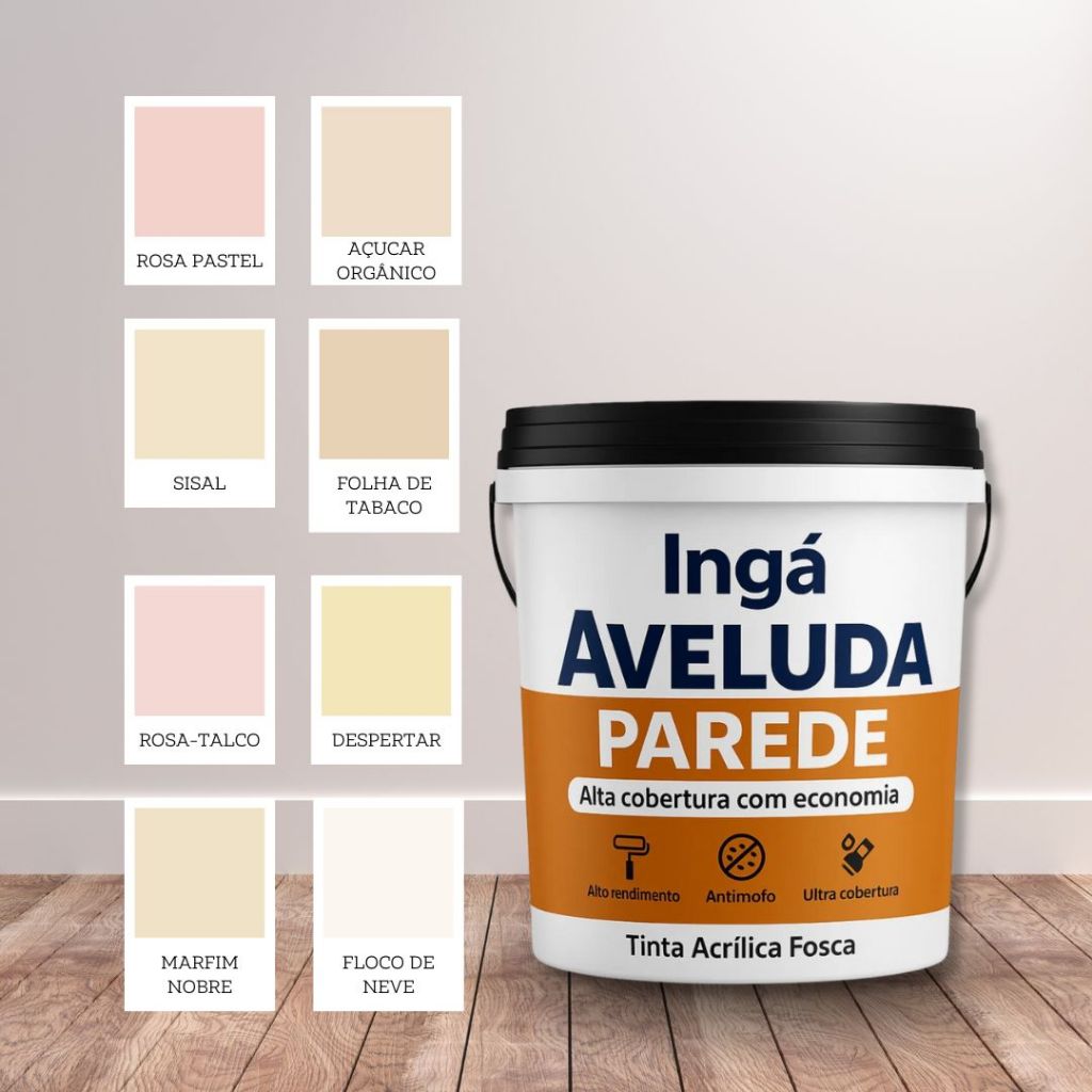 Tinta Econômica Fosca Paredes Coral 18 Litros Anti Mofo Acrílica ...