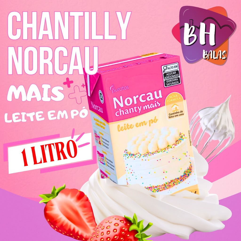 CHANTILLY NORCAU CHANTY MAIS LEITE EM PO 1L | Shopee Brasil