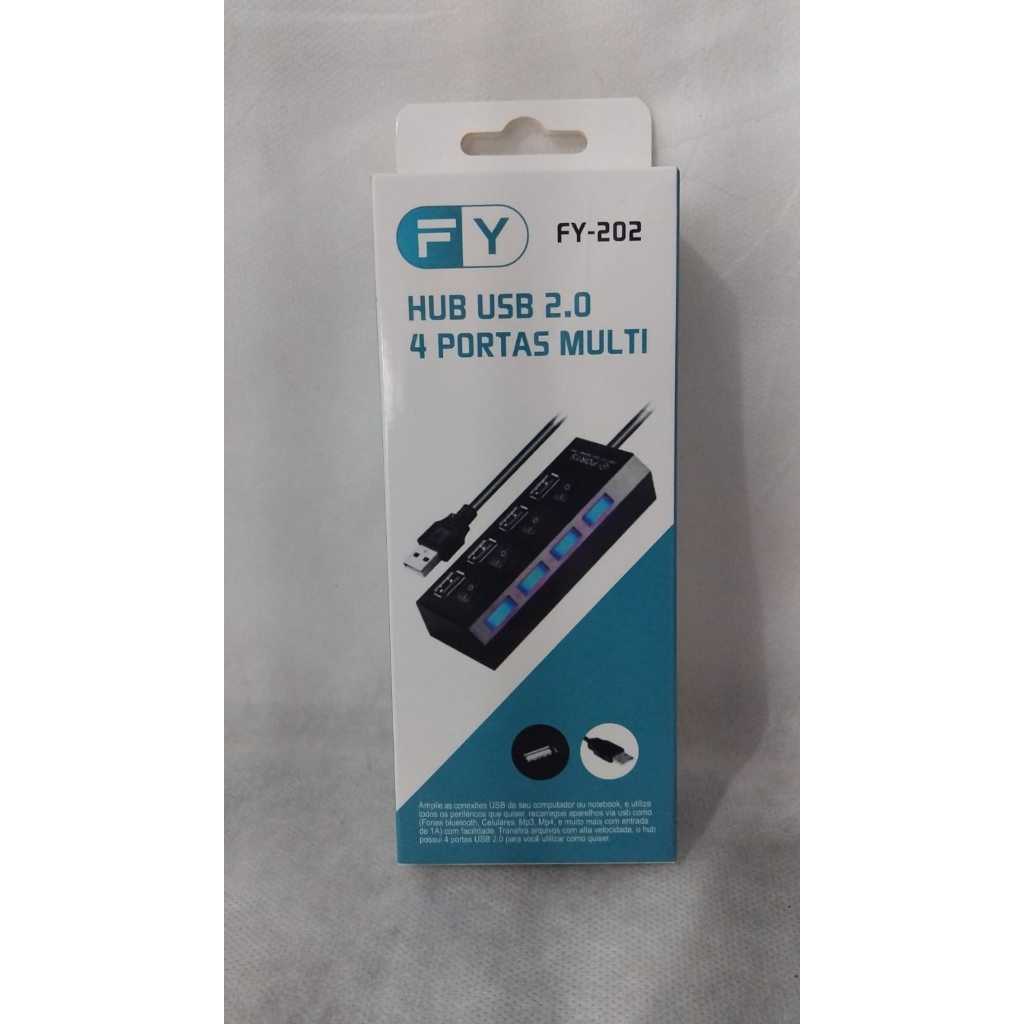 HUB USB 2.0 4 PORTAS MULTI - FY | Shopee Brasil