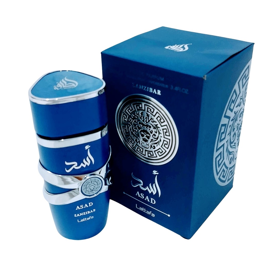 Perfume Lattafa Asad Zanzibar azul Eau De Parfum 100ml | Shopee Brasil