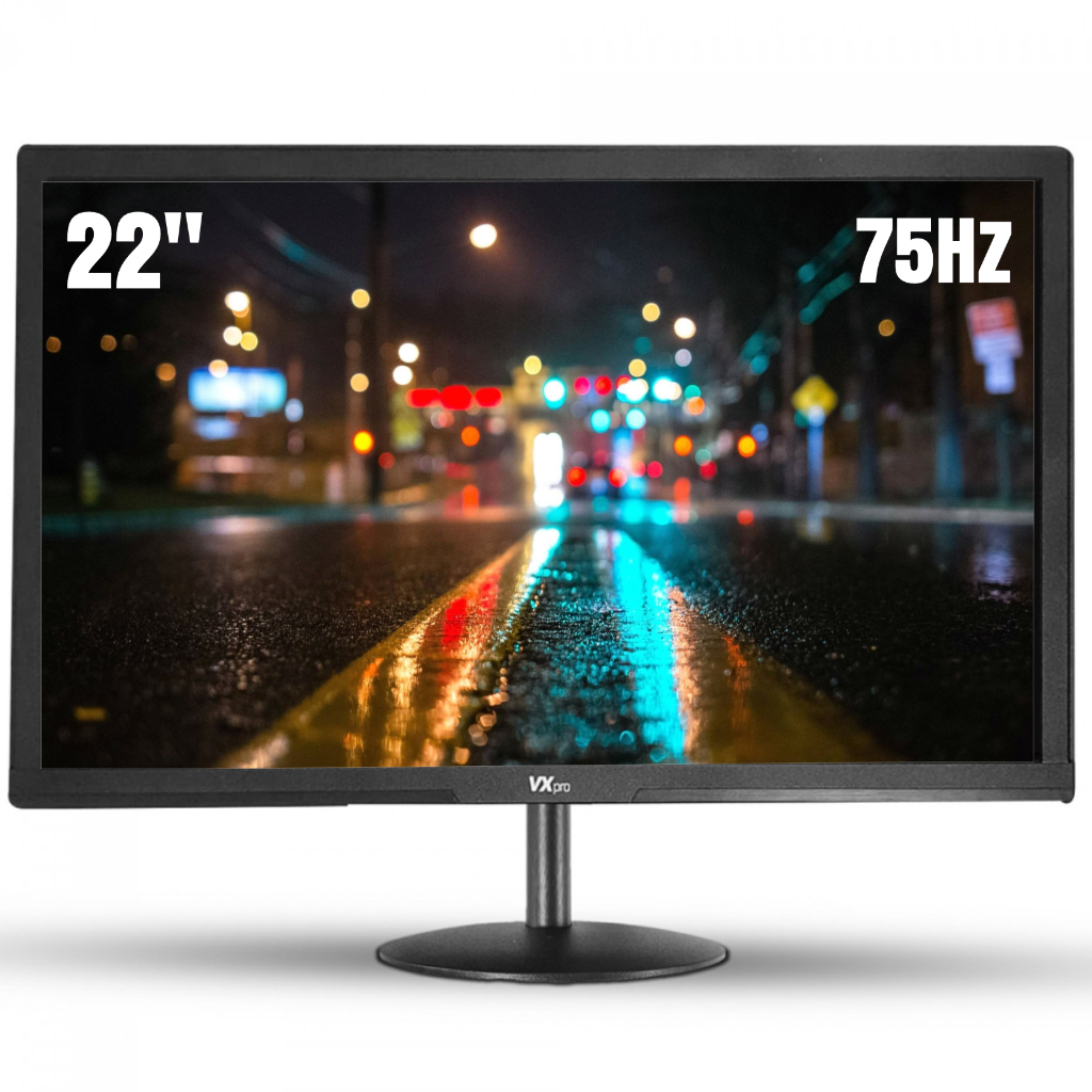 Monitor VxPro 22 Pol, Led, 75hz, HDMI/VGA, Full HD - VX220X | Shopee Brasil